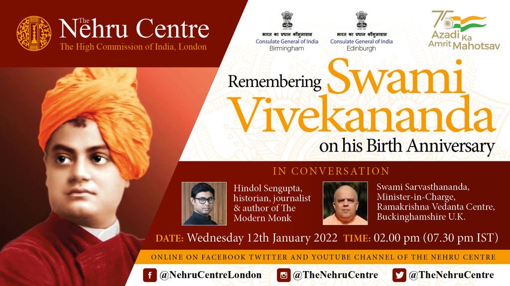 Remembering Swami Vivekananda on his Birth Anniversary - Nehru Centre ...