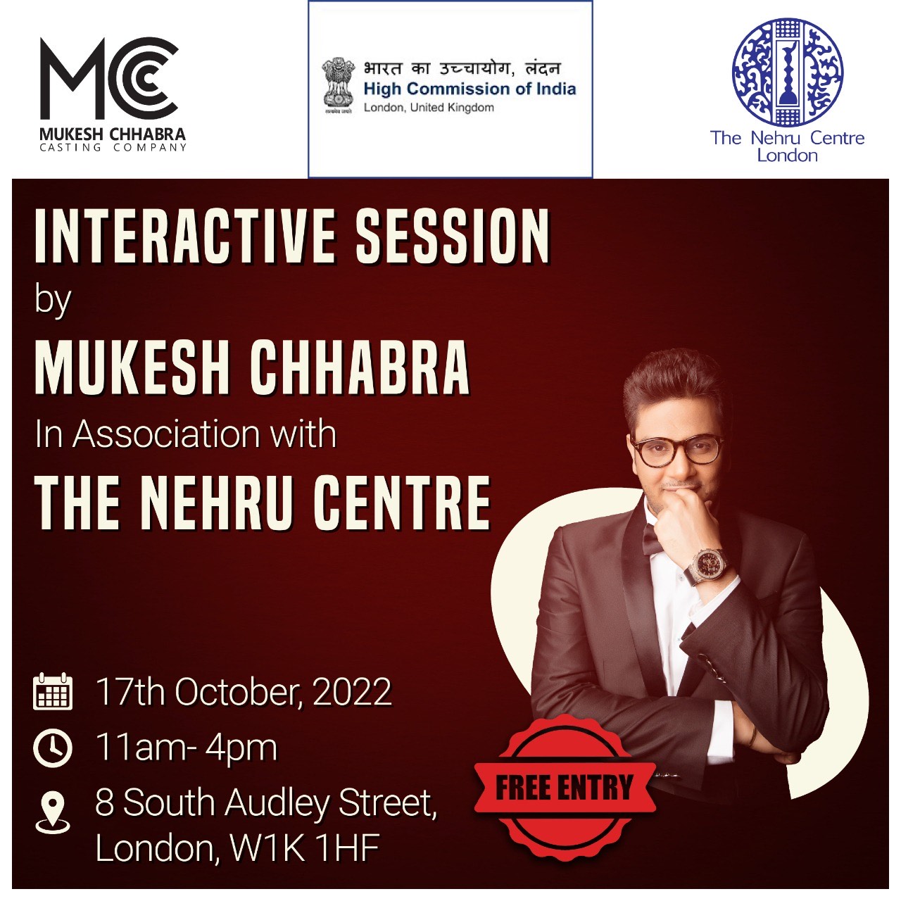 Interactive Session with Mukesh Chhabra - Nehru Centre London