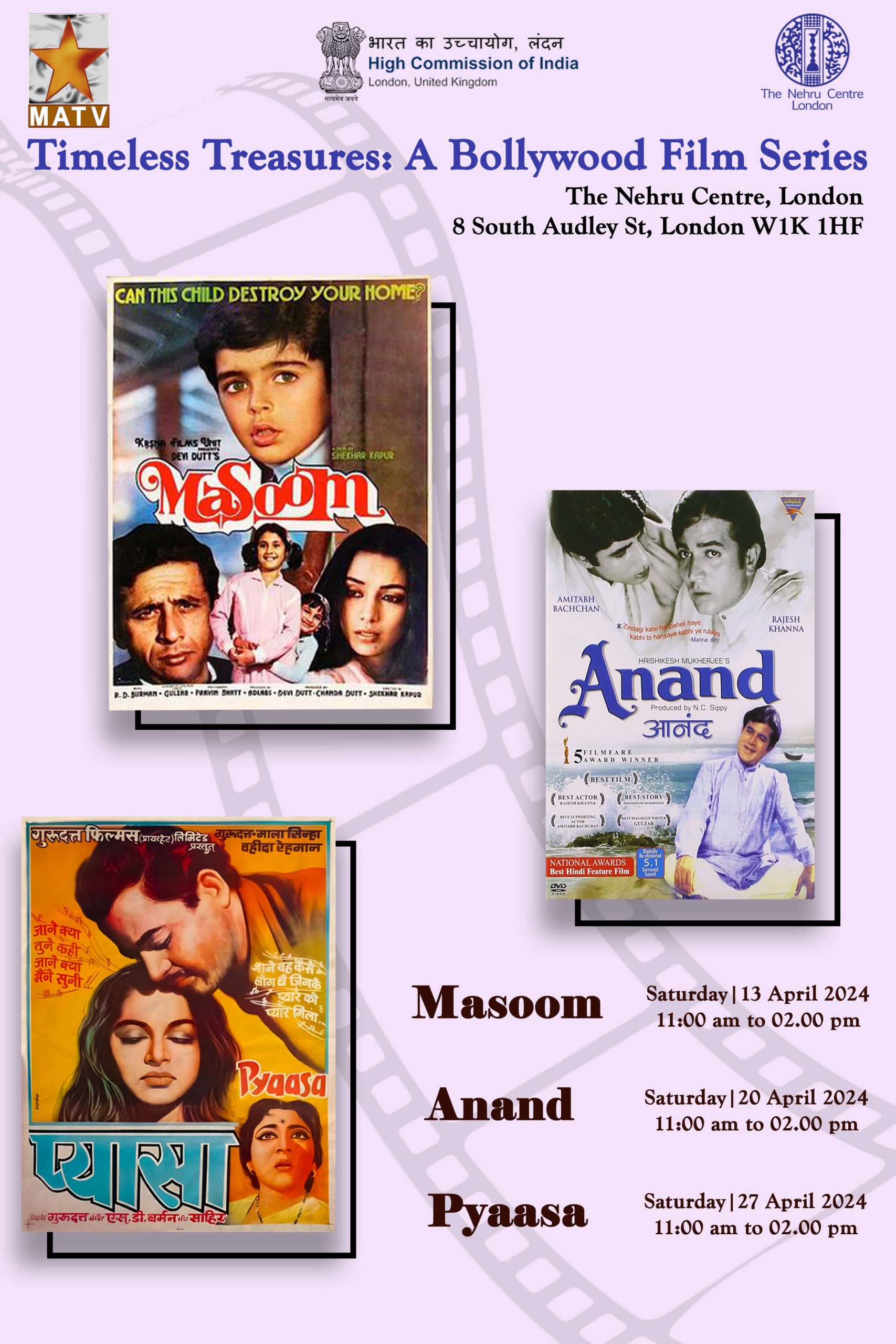 Film Screening: Timeless Treasures - A Bollywood Film Series - Nehru ...